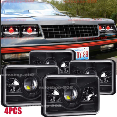 4PCS 4x6" inch LED Headlights Hi-Lo DRL Fit Chevrolet Monte Carlo SS ...