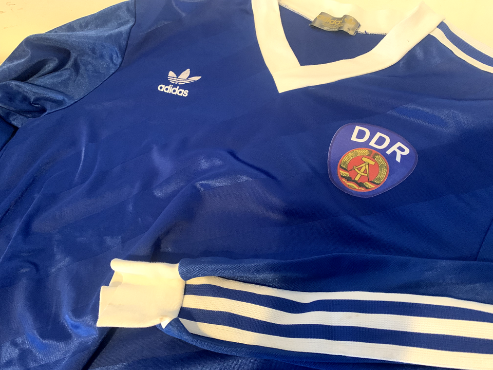 East Germany DDR ADIDAS Medium Vintage Football Soccer Shirt Jersey ...