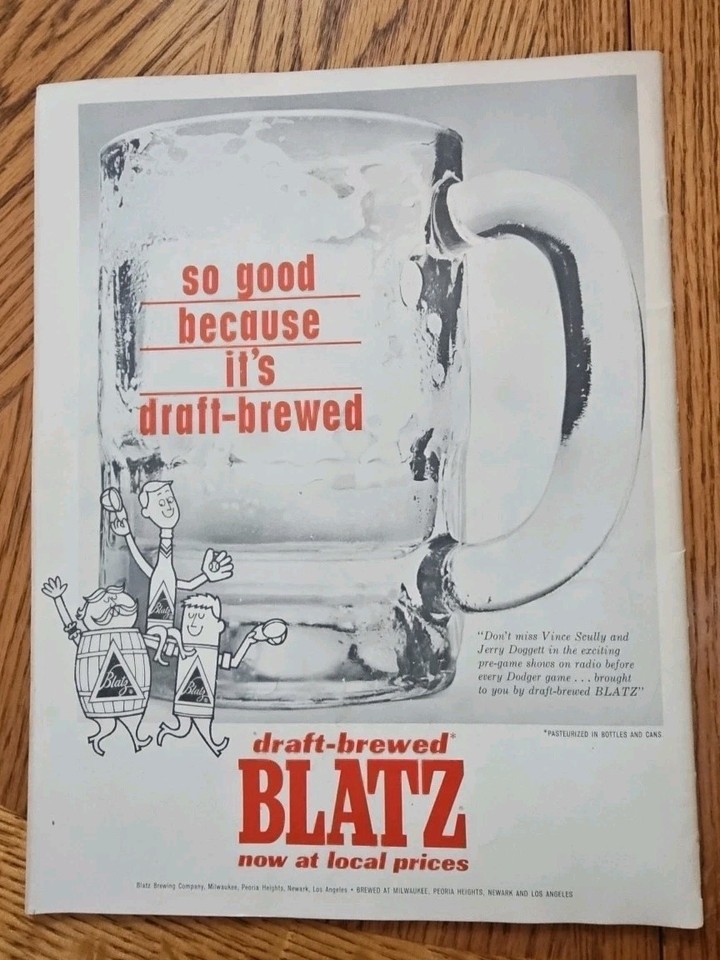 Vintage 1963 MLB Los Angeles Dodgers Yearbook Program Maury Wills Sandy ...