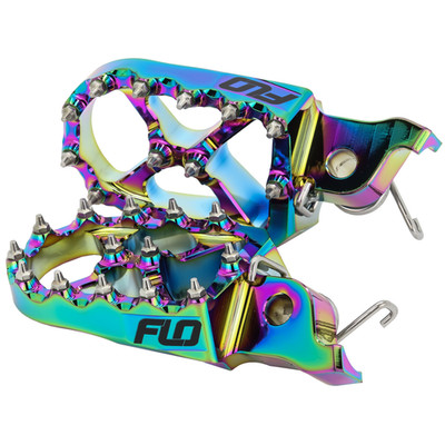 FLO MOTORSPORTS PRO SERIES FOOT PEGS JET FUEL Kawasaki KX85 2001-2023 ...