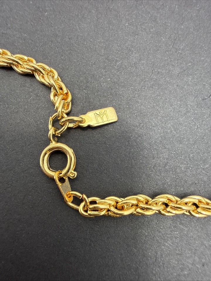 Vintage Merlite Gold Tone Filled Rope Chain Necklace 20in - O8 | eBay
