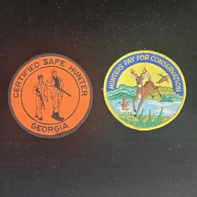 Hunters Pay For Conservation, Certified Safe Hunter Georgia Patches ...