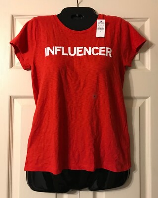 NWT Express Influencer Graphic Tee T-shirt, Red, Women’s Size Small | eBay