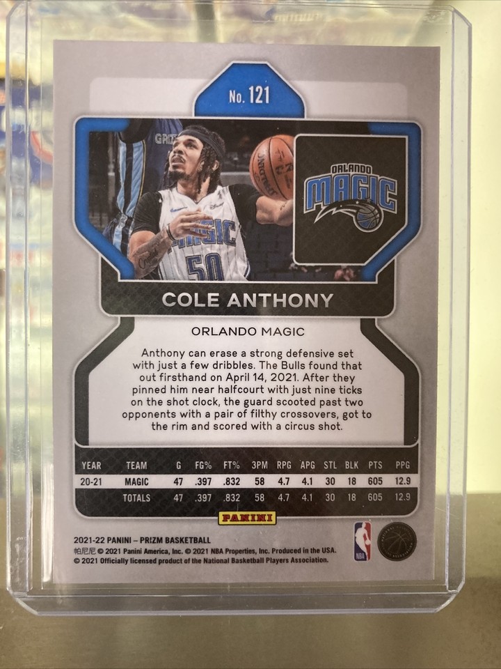 2021-22 Panini Prizm Cole Anthony Base Magic 2nd Year #121 | eBay