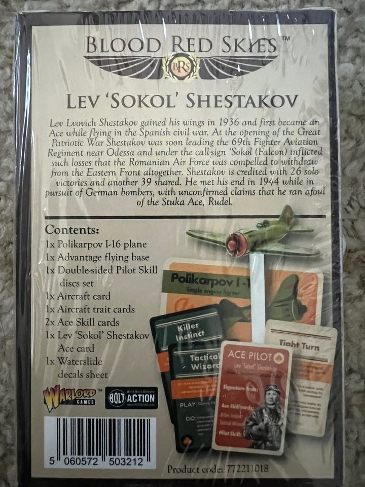 Blood Red Skies: Soviet Ace Pilot: Lev 'Sokol' Shestakov | eBay