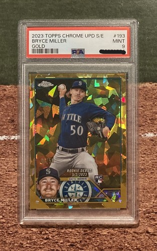 2023 Topps Chrome Update Sapphire Bryce Miller Rookie Debut RC Gold /50 ...