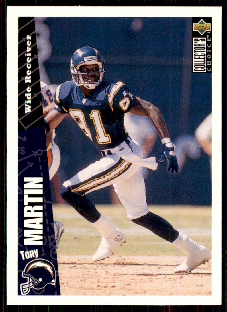 1996 Collector's Choice Tony Martin San Diego Chargers #253 Upper Deck ...