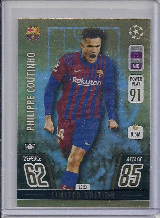 2021-22 Topps Match Attax Limited Edition Gold Philippe Coutinho | eBay