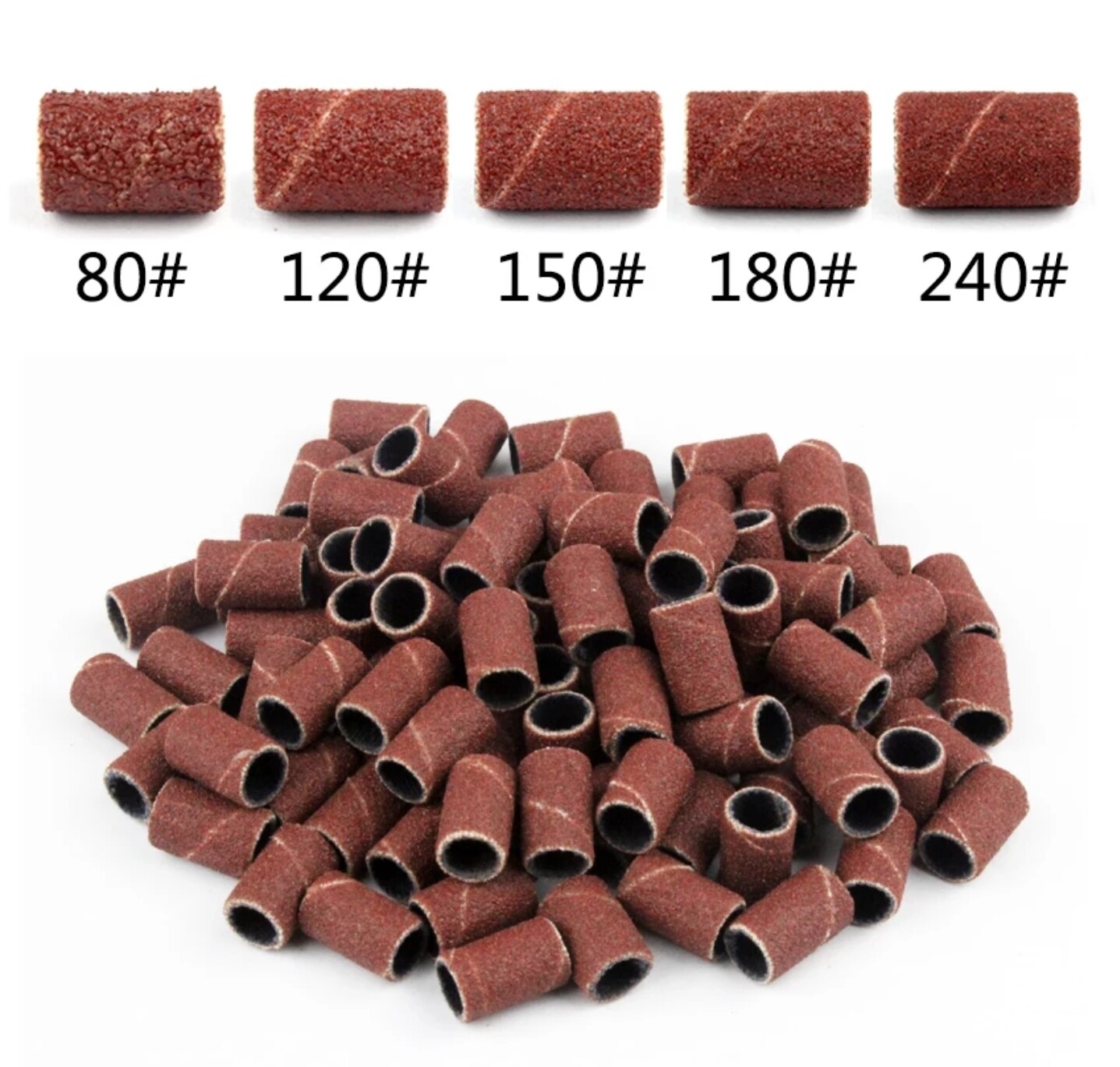 UK Nail Drill Bits Sanding Bands Gel Polish Remover Electric E-File ...