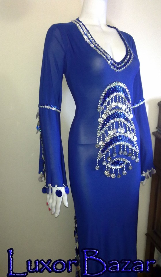 Egyptian Belly Dance Costume Saidi Dress, Baladi Galabeya, Fallahi ...