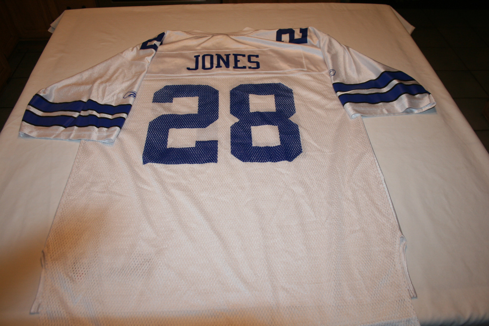 Dallas Cowboys Reebok Custom Jones 28 White Stitched Jersey Large EUC ...
