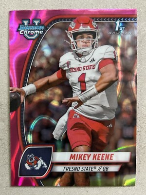 Mikey Keene 2024 Bowman University Chrome # 131 Pink Lava Refractor | eBay