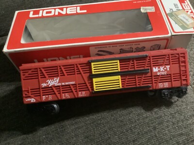LIONEL MKT KATY CATTLE STOCK CAR 6-9707 O GAUGE O/27 TRAIN MISSOURI ...