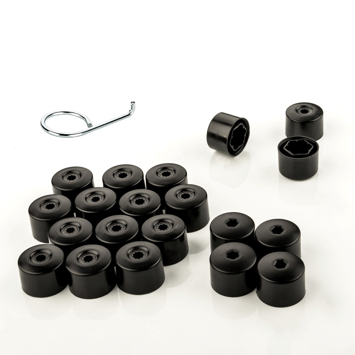 20x Wheel Screw Caps anti Theft Withdrawal Hook Set 17mm for Seat ...