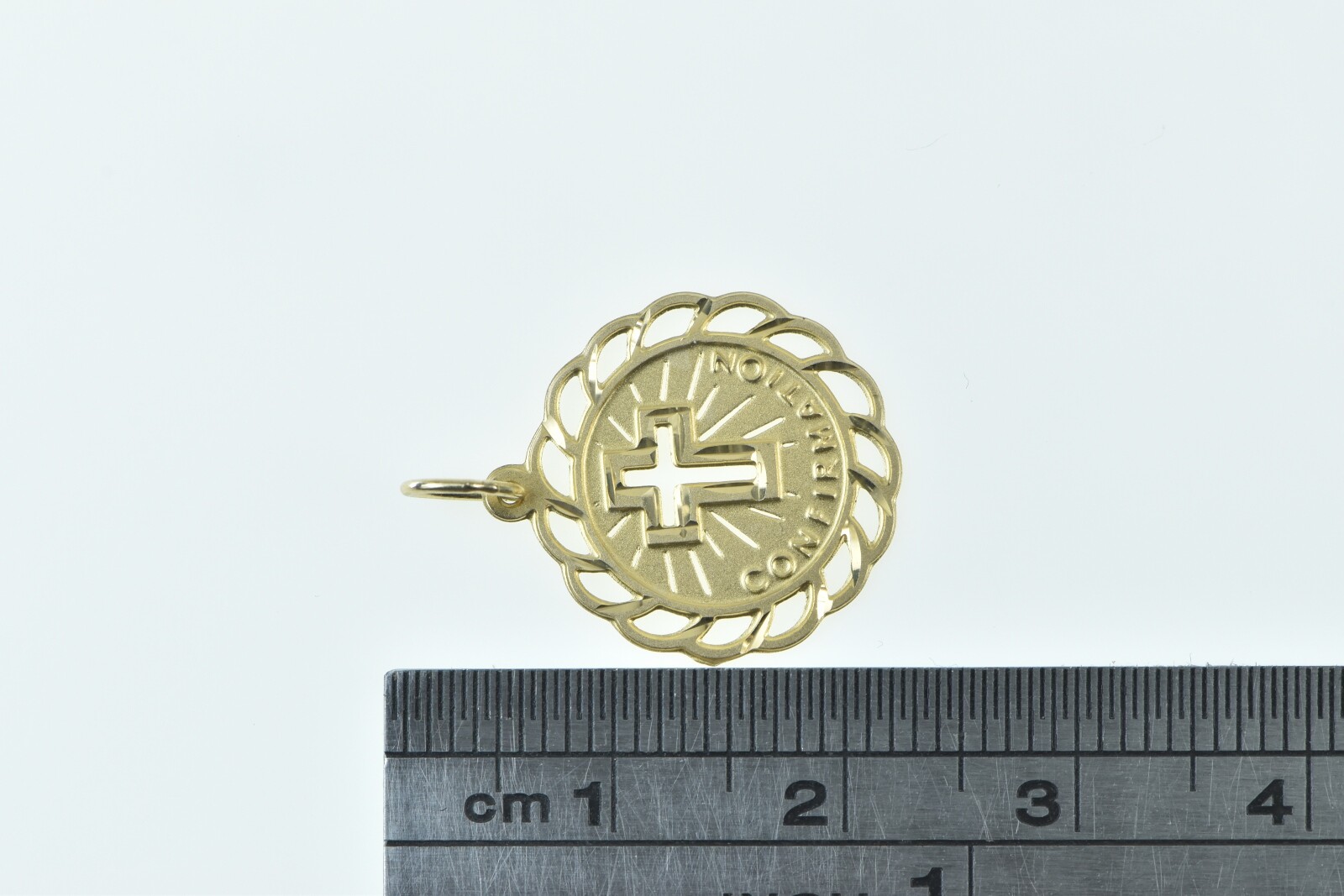 14K Confirmation Catholic Christian Faith Charm/Penda… - Gem