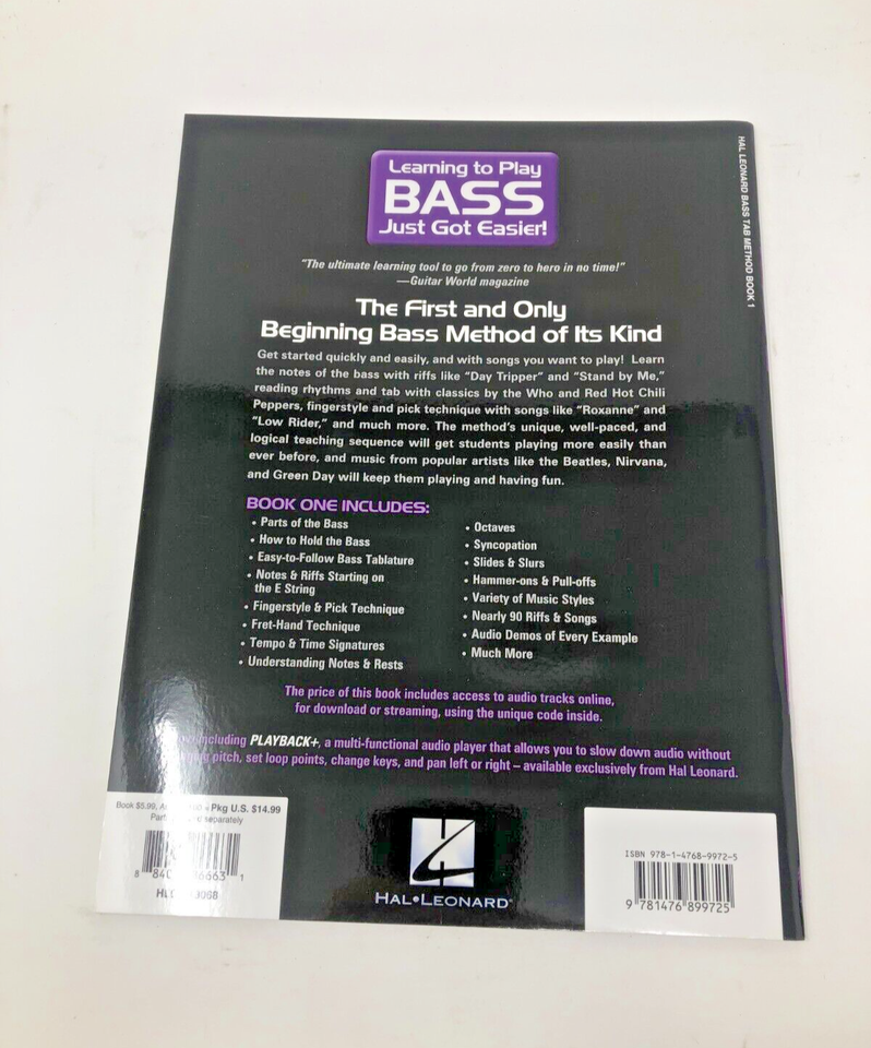 Bass Tab Method - Book 1 By Eric W. Wills Hal Leonard Corp. | eBay