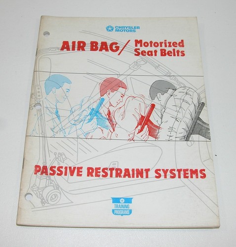 Chrysler Dodge Passive Restraint Systems Air Bag Motorized Seat Belts ...