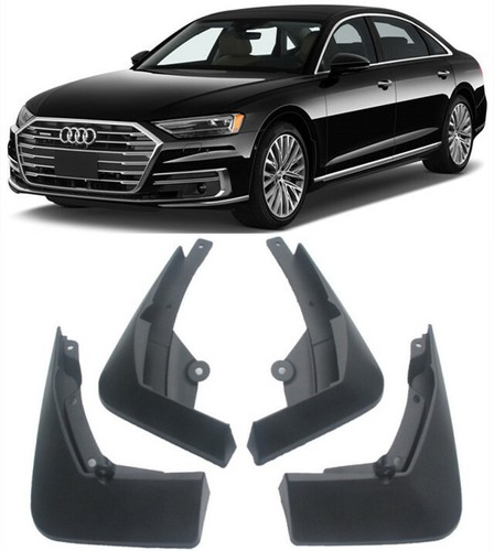 Genuine Front & Rear Splash Guards Mud Flaps For 2017-2022 Audi A8 A8L ...