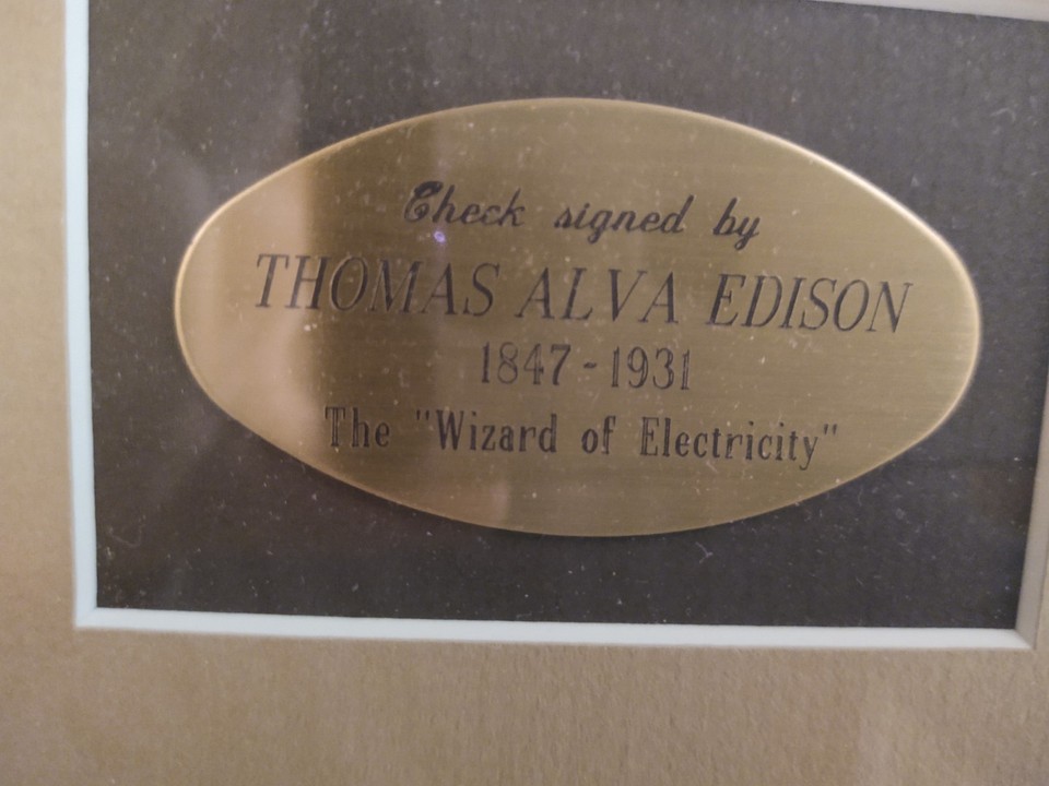 THOMAS EDISON ORIGINAL HAND SIGNATURE SIGNED AUTOGRAPH | eBay