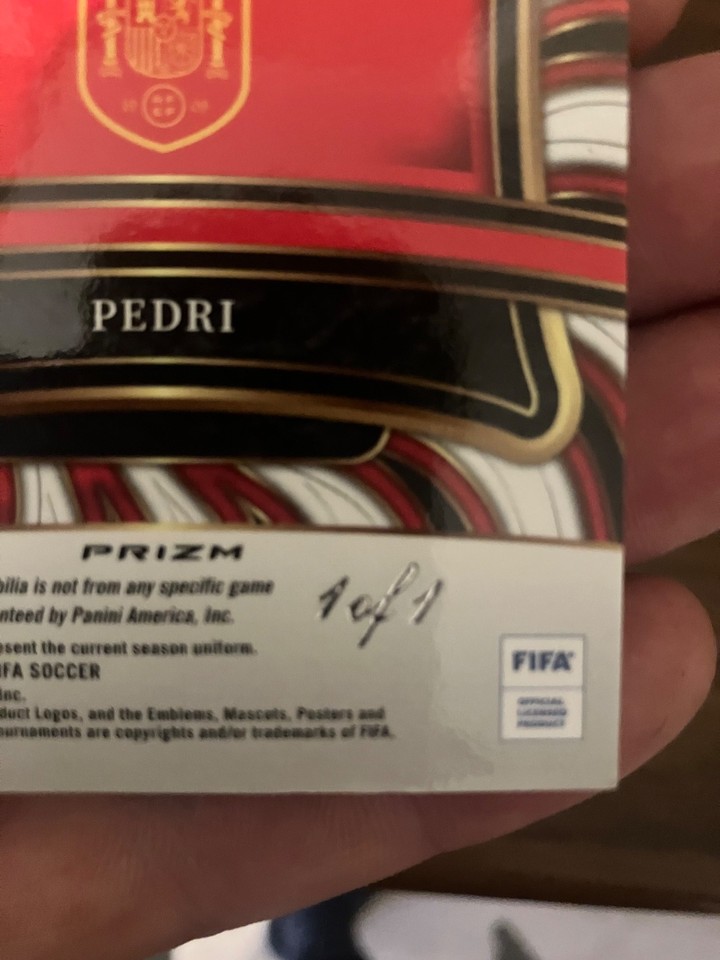pedri 1/1 badge patch auto for spain. 24/25 select international | eBay UK
