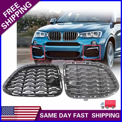 Pair Front Left+Right Side Bumper Grille Cover For 2011-17 BMW X3 2015 ...