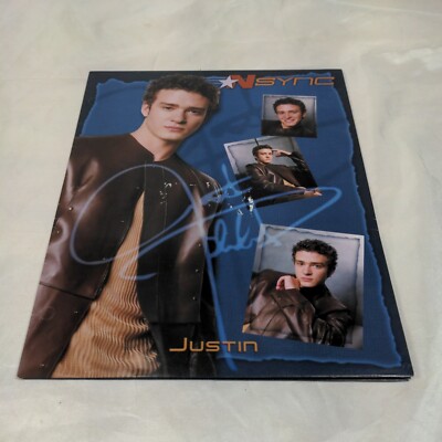 Justin Timberlake NSync School Pocket Folder 2001 Boy Band 90s Made in ...