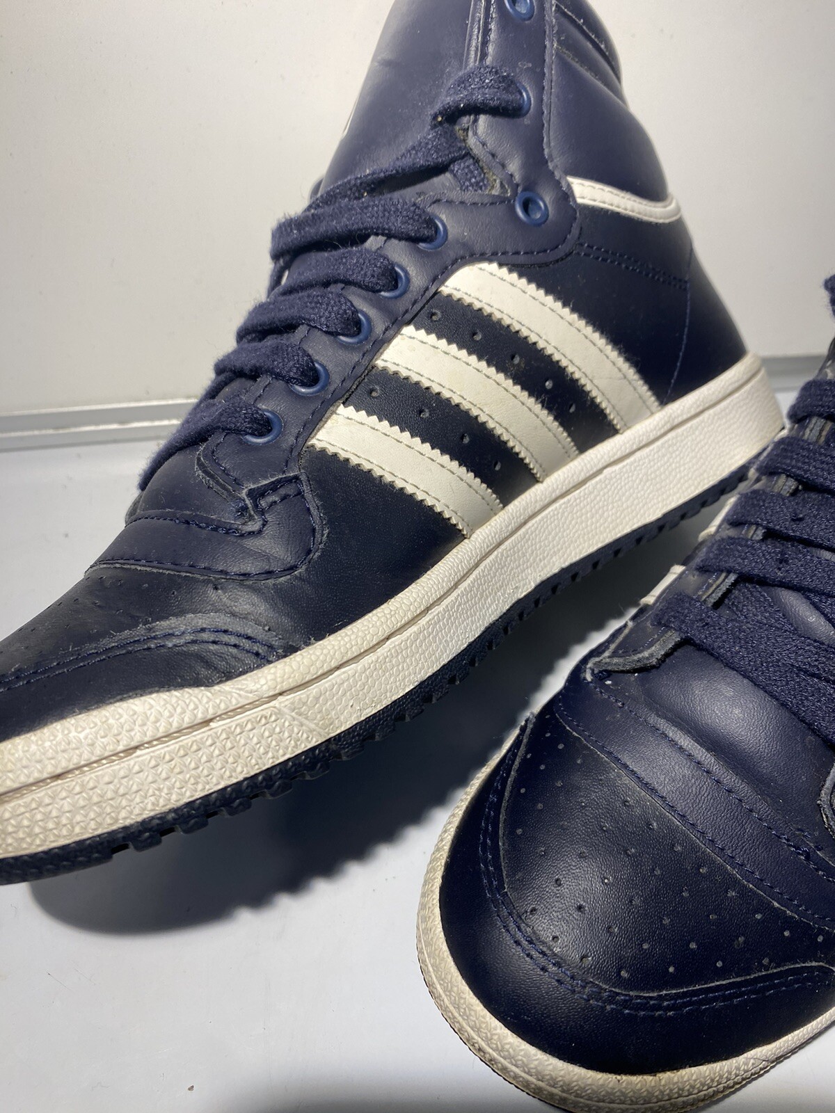 Adidas Top Ten High Navy Blue White Sneakers EF2832 S… - Gem