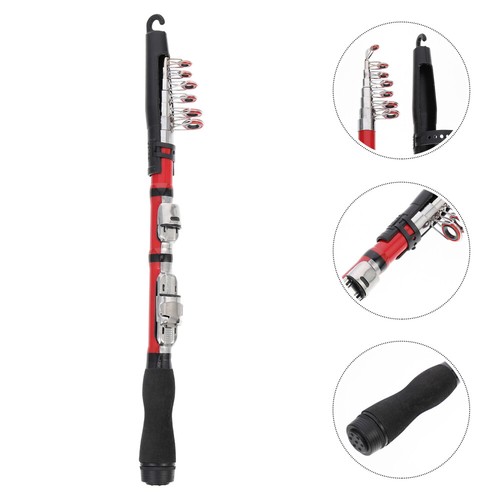 Mini Portable Fishing Rod Man Travel Tiny Multifunctional Telescopic | eBay