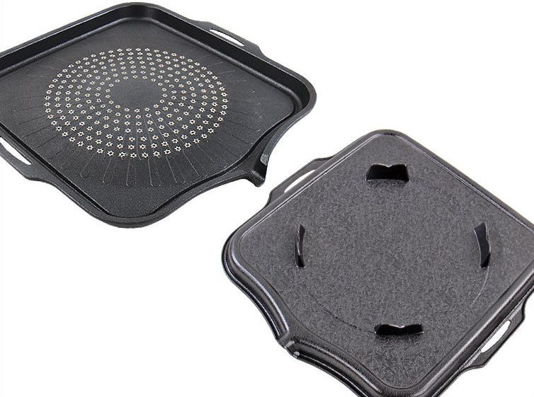Korean KF CAMP Barbecue BBQ Grill Plate Pan, Camping Indoor Outdoor | eBay