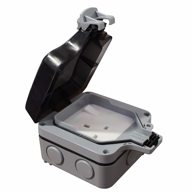 13 Amp Outdoor 1 Gang Switched Socket IP66 Weatherproof For Garage ...