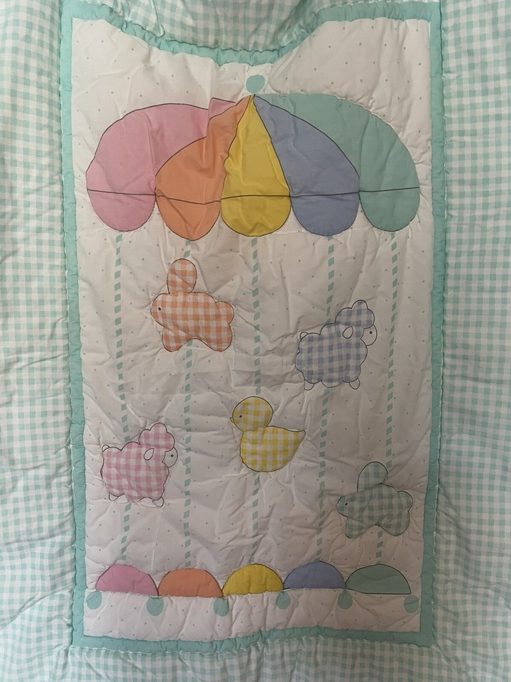 Carter’s Baby Comforter Blanket Quilt 33”x42” Pastel Colors made in USA ...