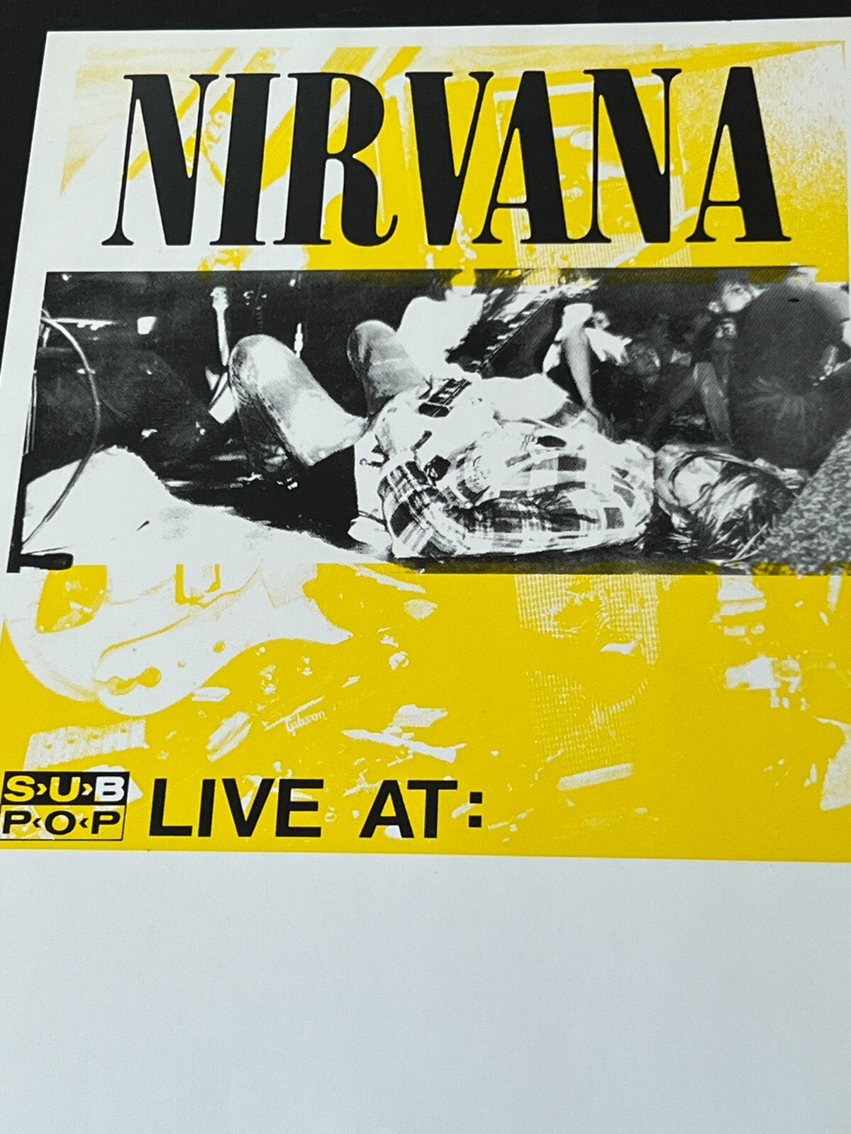 Early Original Nirvana Concert Poster from Sub Pop Records, the Real ...