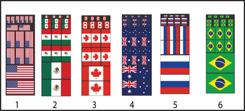US American & International RC Flag stickers 1/24-1/5 - Traxxas Axial ...
