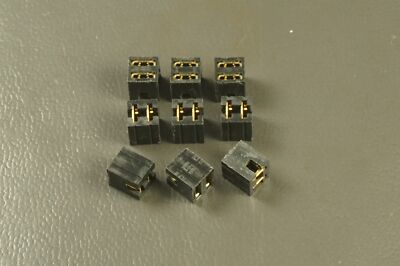 Lot of 9 MNT-102-BK-H Samtec Connector Shunt 2.54mm Gold Plating Black ...