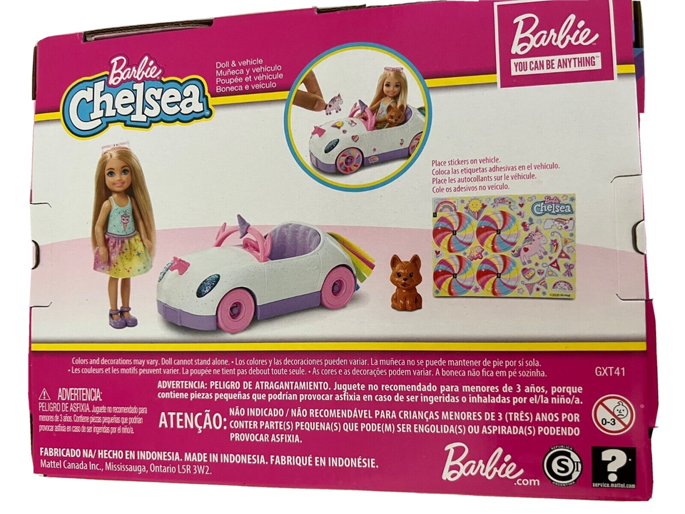 New Barbie Club Chelsea Doll with white car and dog | eBay