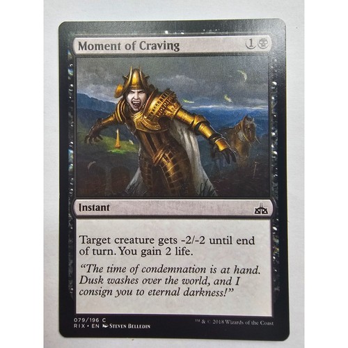 MTG Magic The Gathering Moment Of Craving Instant Card Foil RIX 079/196 ...