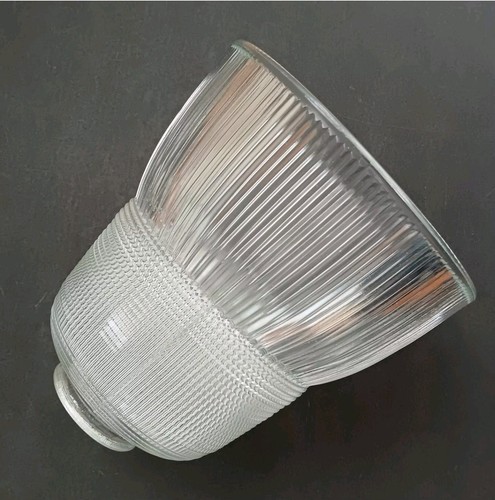 Antique Holophane Lamp Shade 2070 Round Ribbed Prismatic Glass Reflector Refract | eBay