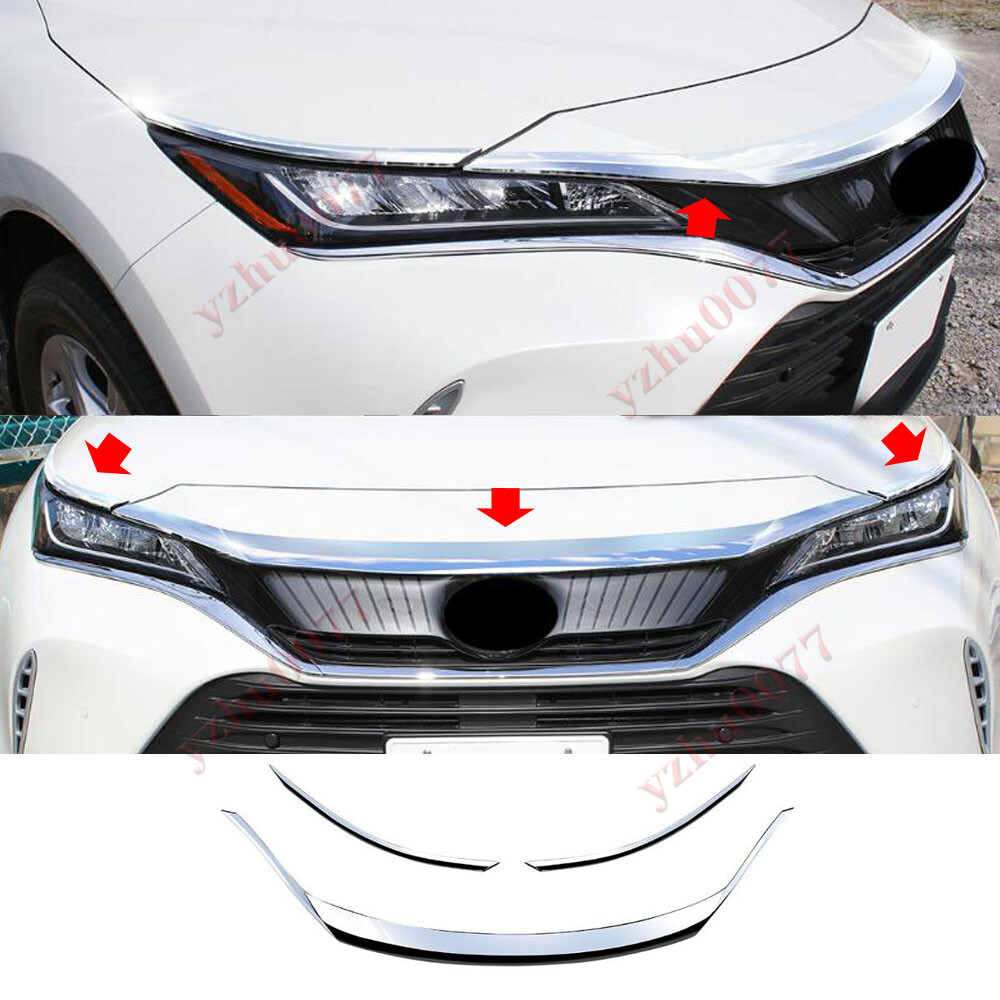 For Toyota 2021-2022 Venza ABS Chrome Front Hood Bonnet Lip Molding ...