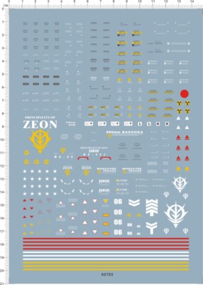 Detail Up PG 1/60 Scale MS-06 MS-06J Zaku II GDM Model Kit Water Slide ...