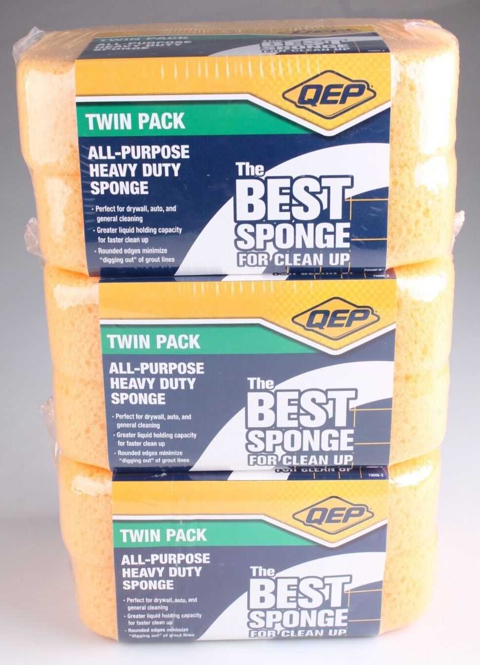 3 Twin Packs (6 total) QEP Heavy Duty Sponges For Grout All Purpose 7-1 ...