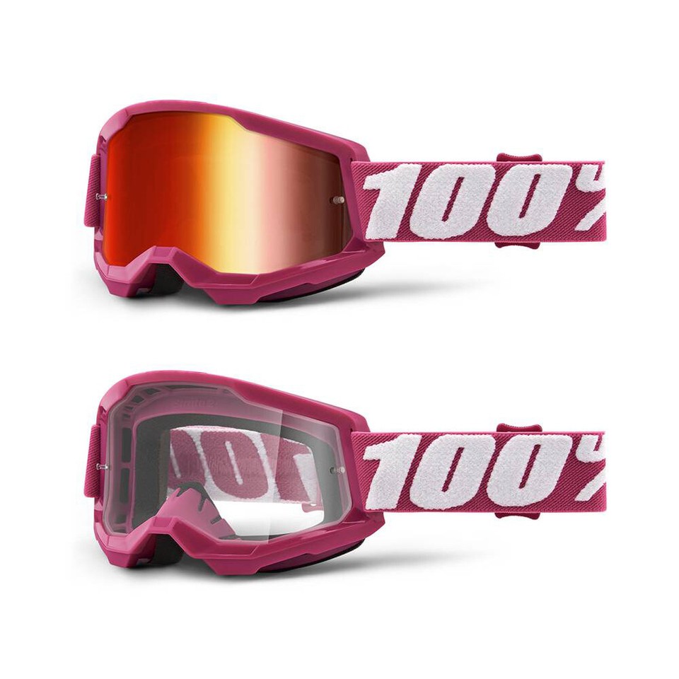 100% STRATA 2.0 Goggles Off-Road Motocross Goggles MTB Quad 100 Percent ...