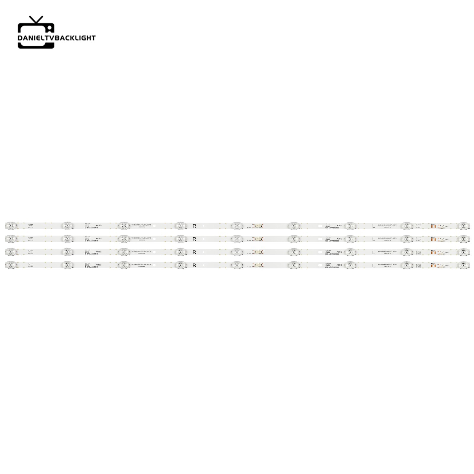 Full Set TV LED Backlight Strip For Samsung UN55NU7095G_4X9_2W_MCPCB ...