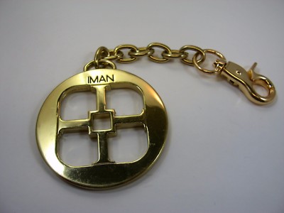 Collectible Keychain: IMAN Logo Design Nice Quality Gold Tone Metal | eBay