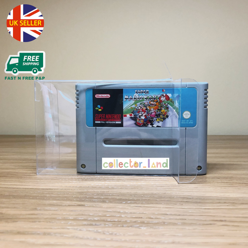 SNES Cart Protector Nintendo Game Card Plastic Display Case Cartridge ...