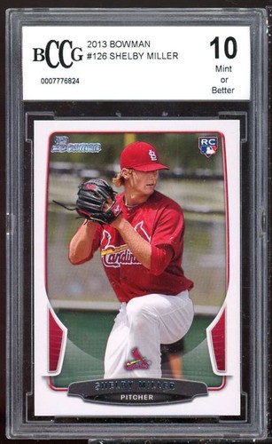Shelby Miller Rookie Card 2013 Bowman #126 BGS BCCG 10 | eBay