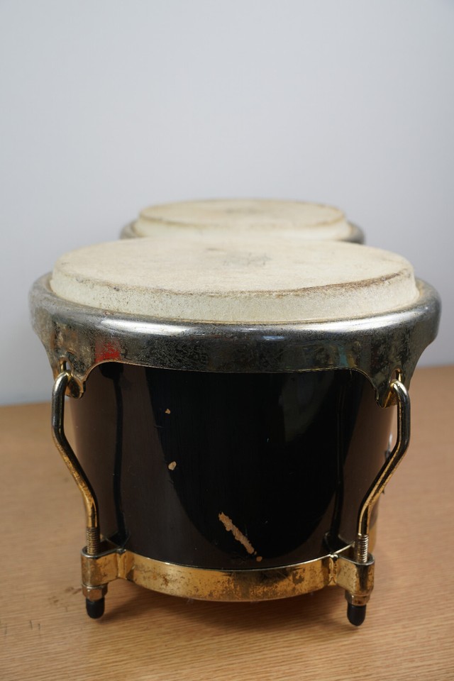 LP Latin Percussion Caliente Bongos Black with Gold Hardware | eBay