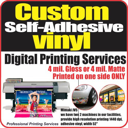 Custom Sign Decal Sticker Self-Adhesive Vinyl Printing Services | eBay