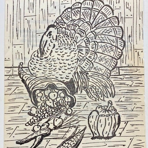 1963 US Air Force Base Hospital Thanksgiving Menu Lackland San Antonio ...
