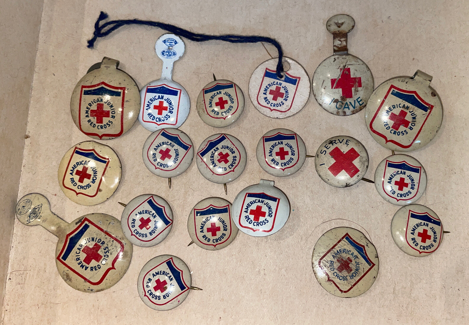 Vintage American Red Cross & Junior Red Cross Button Pin Lot Of 19 | eBay