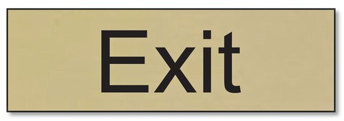 GOLD OR SILVER 2 X 8" EXIT NAME PLATE DOUBLE STICK or MAGNETIC STRIP ON ...